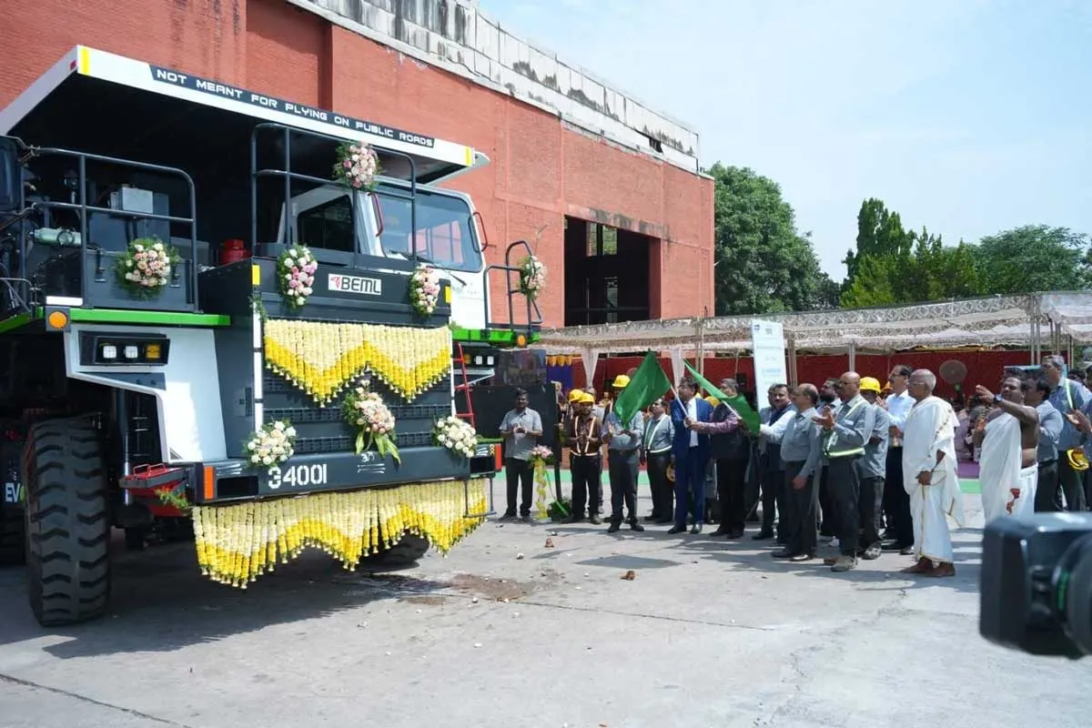 BEML unveils electric dump truck