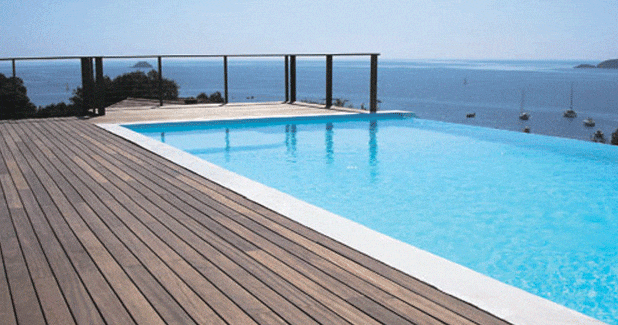 Wooden Deck Flooring for Swimming Pools