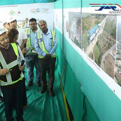 Japanese delegation visits MAHSR project work in Ahmedabad