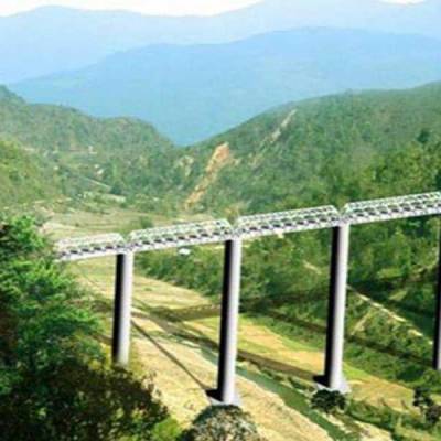 World's highest pier railway bridge in Manipur takes shape