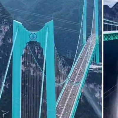 China Opens World’s Highest Bridge in Guizhou Province