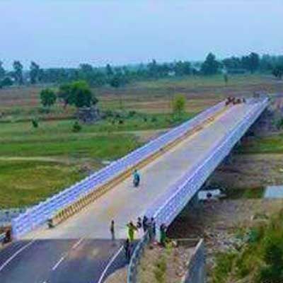 Foundation stones for two major bridges laid